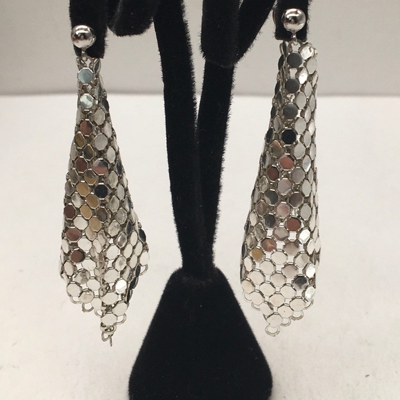 Vintage | Jewelry | Vintage Silverstone Mesh Dangle Earrings | Poshmark